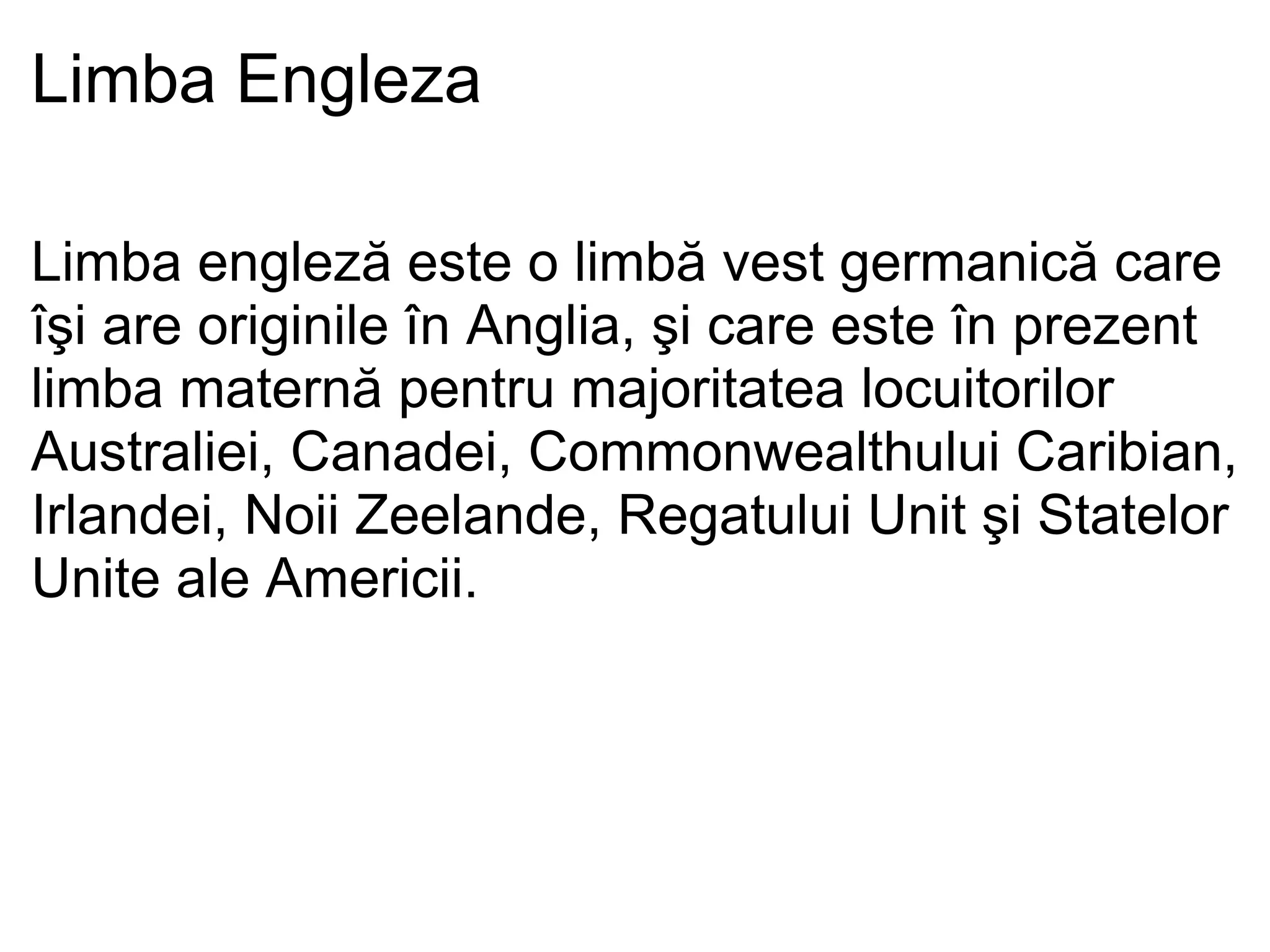 Limba Engleza | PPT