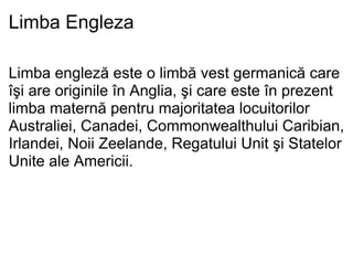 Limba Engleza | PPT