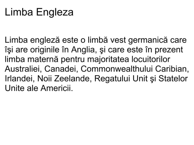 Limba Engleza | PPT