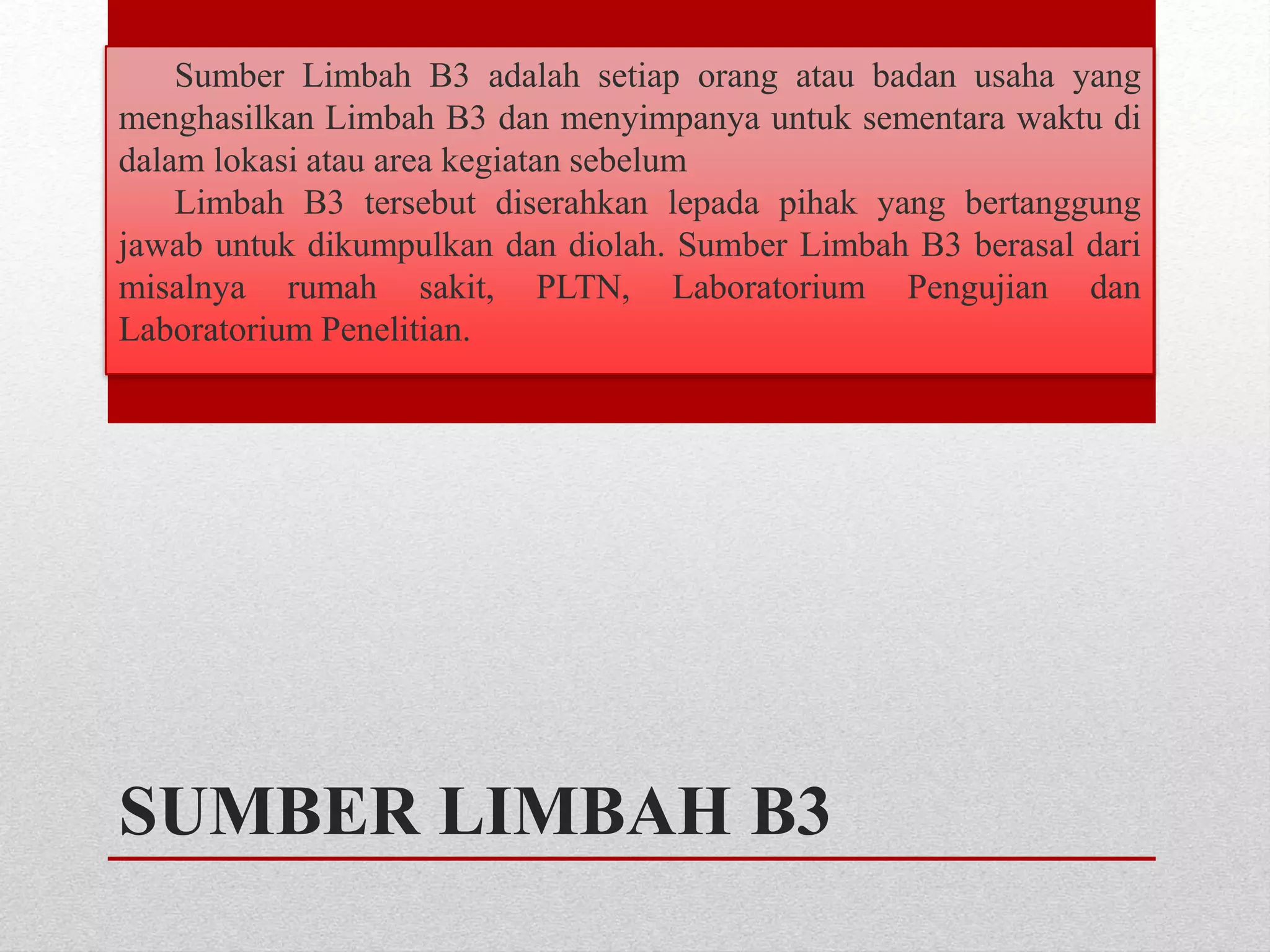 Ppt Limbah B3 | PPTX