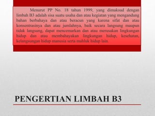 Ppt Limbah B3 | PPTX