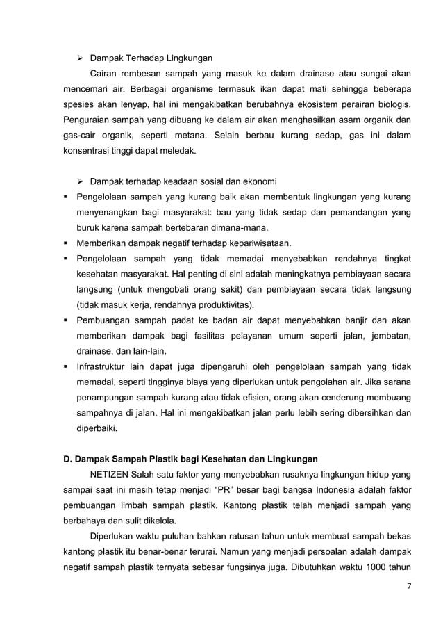 Limbah sampah | DOCX