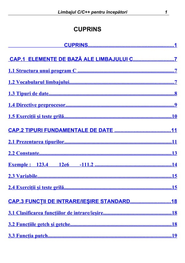 Limbajul c c pentru incepatori | PDF