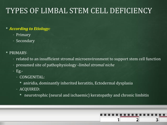 Limbal stem cell deficiency | PPT | Eye and Vision Conditions ...