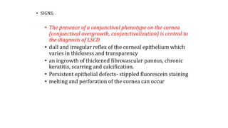 Limbal stem cell deficiency | PPTX
