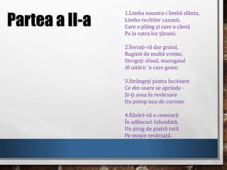 Limba noastră” de A.Mateevici. Mesajul textului. | PPTX