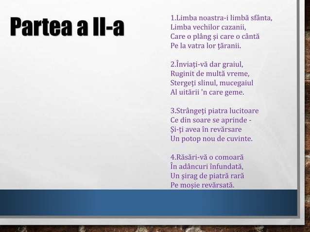 Limba noastră” de A.Mateevici. Mesajul textului. | PPTX