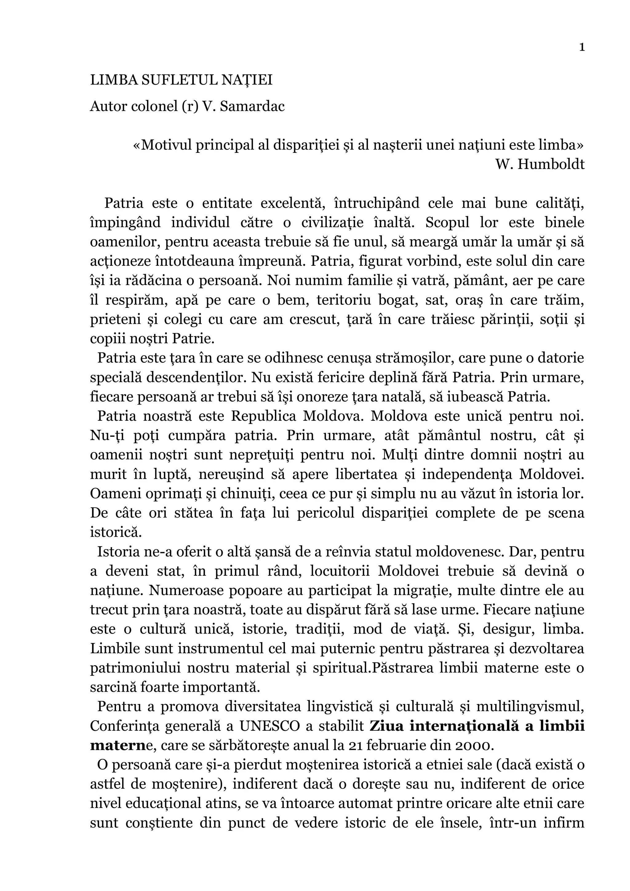 Limba sufletul nației | PDF