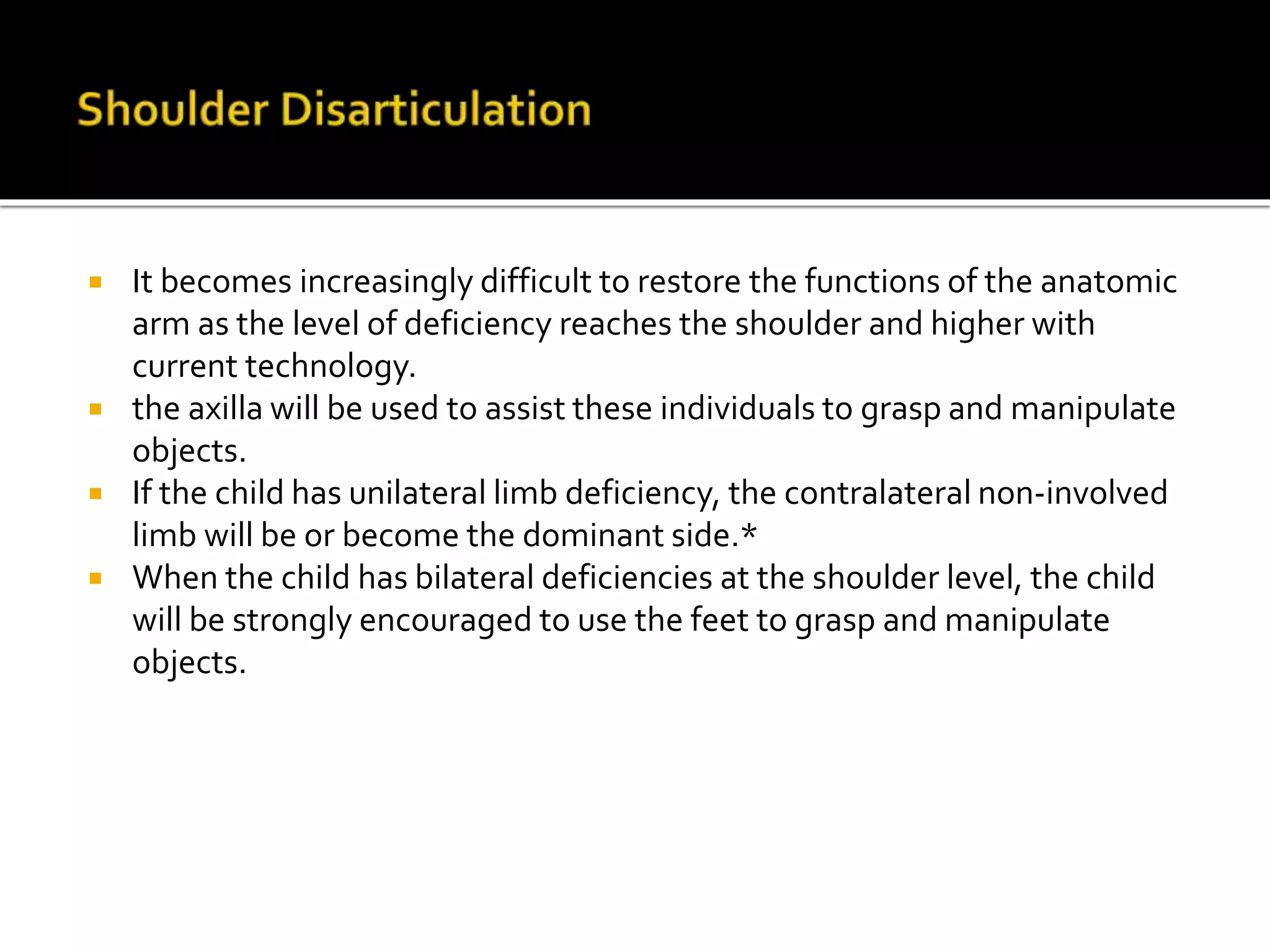 Limb deficiencies and amputations | PPTX