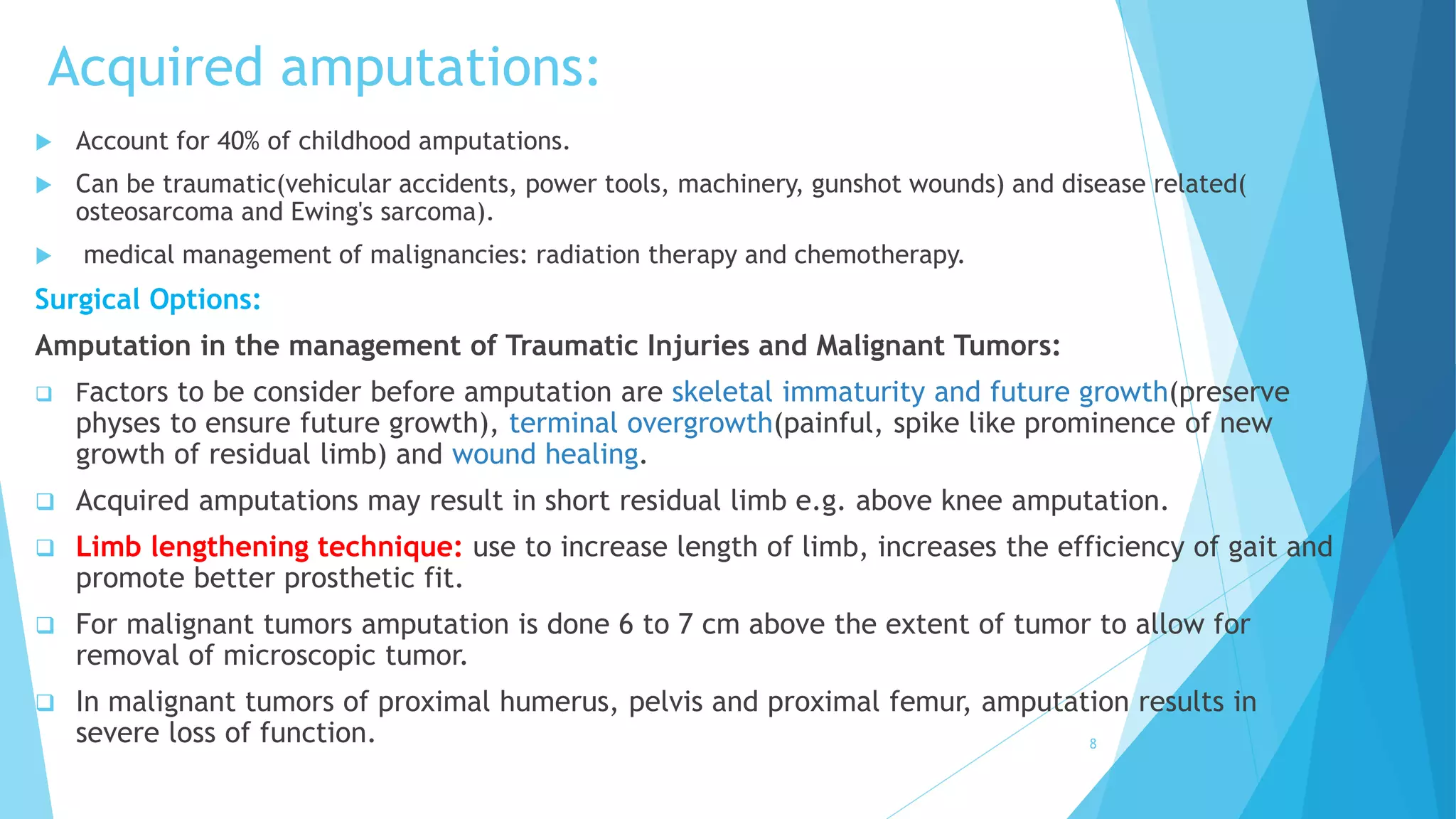 Limb deficiencies and amputations | PPTX