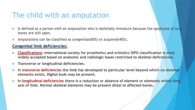 Limb deficiencies and amputations | PPTX | Foot Health | Diseases and ...