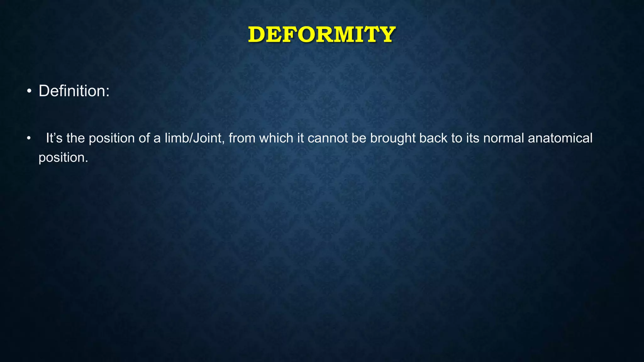 Limb deformity | PPTX