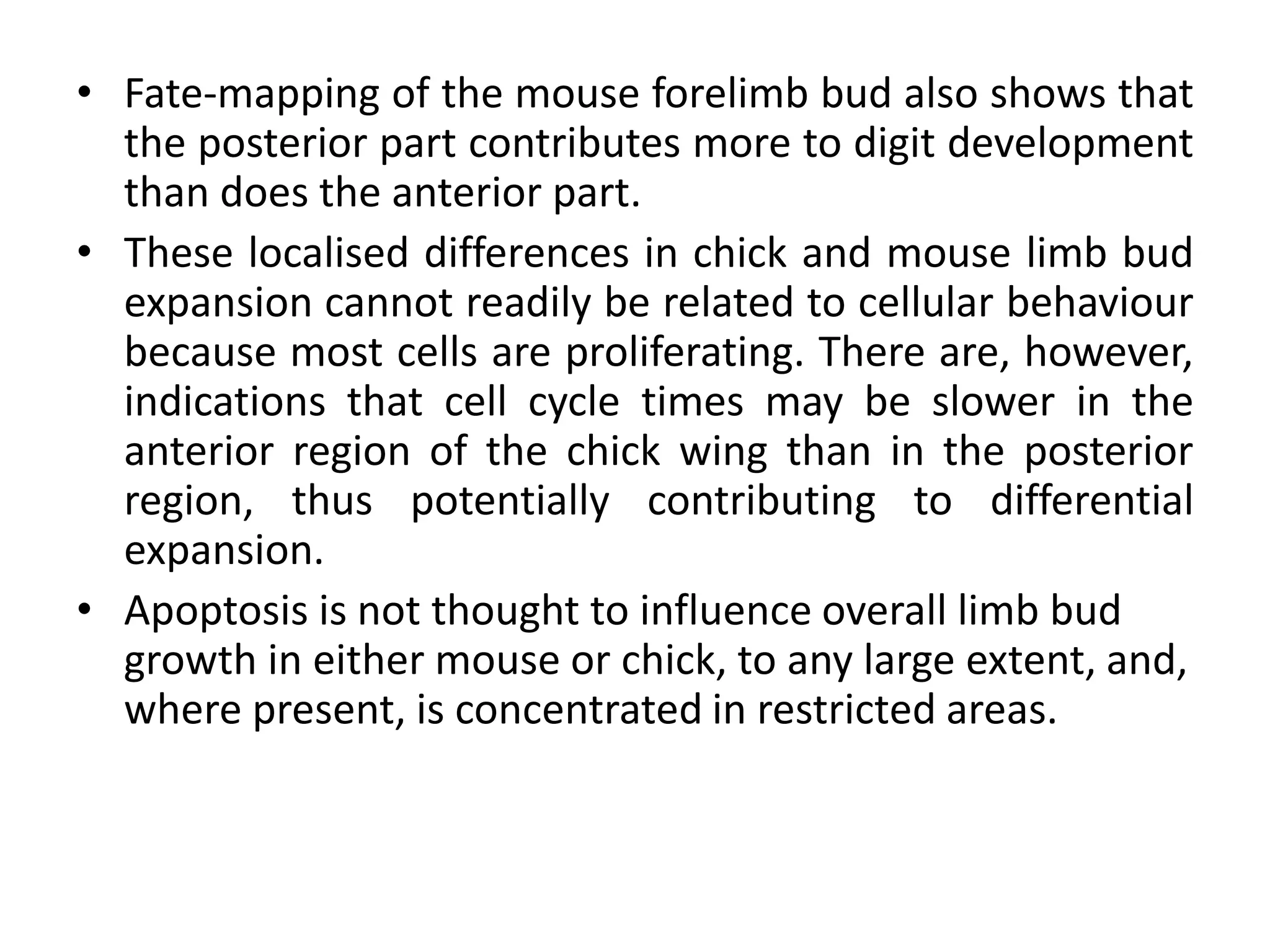 Limb development in vertebrates | PPTX