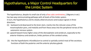 Behavior and motivational mechanism of brain, the limbic system and the ...