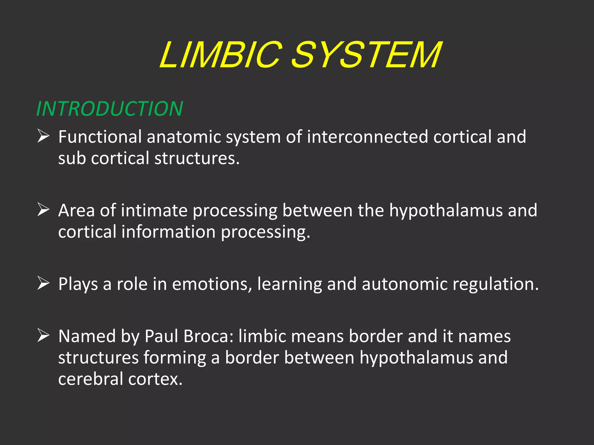 Limbic system | PPTX