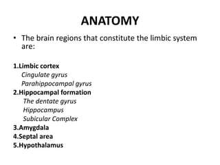 Limbic system and it's psychiatric aspects | PPTX