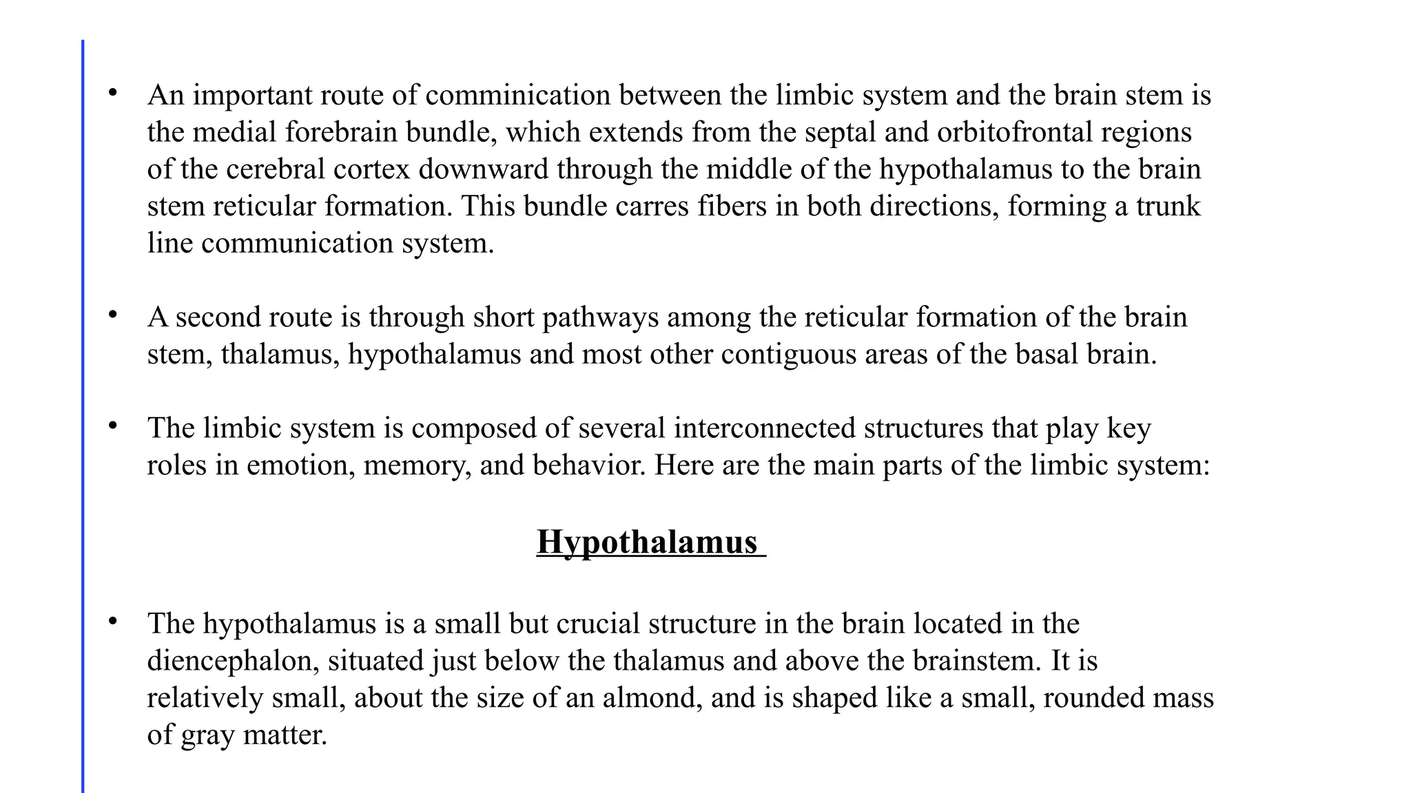 Limbic system: peripheral and intermediate mechanism of emotions. | PPTX