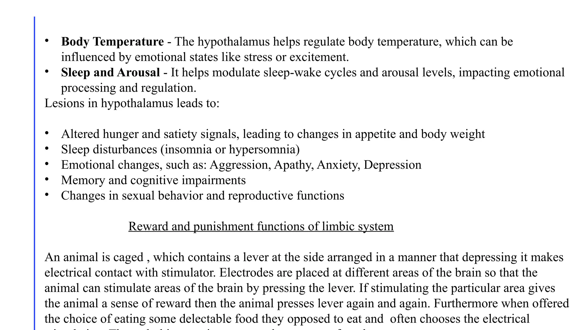 Limbic system: peripheral and intermediate mechanism of emotions. | PPTX