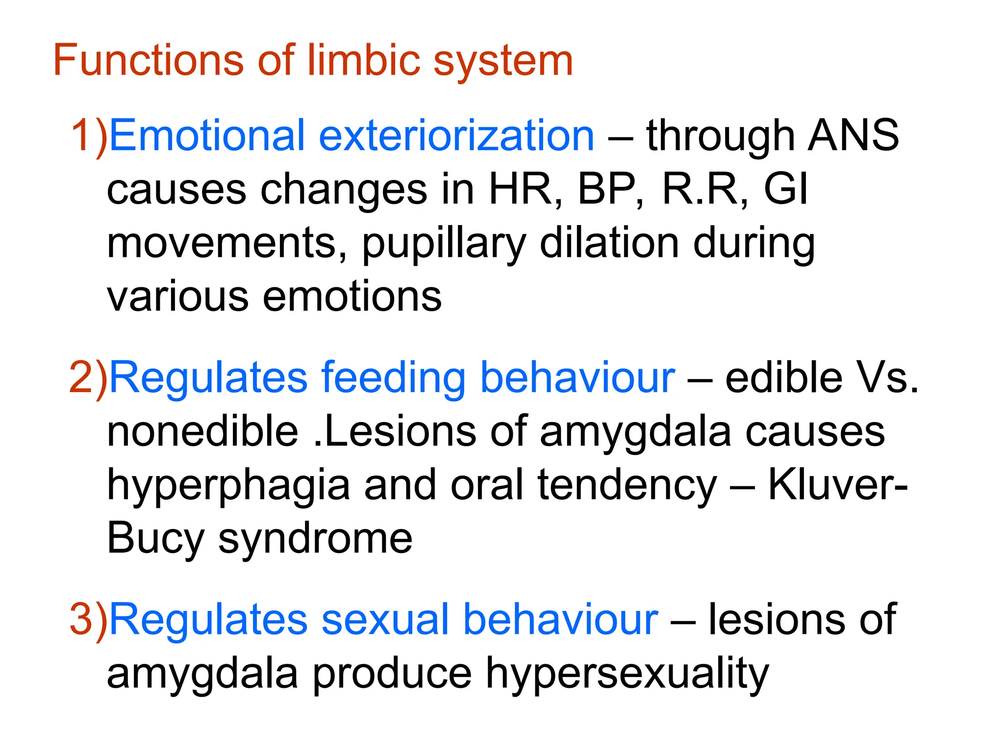 limbic system2.ppt physiology mbbs 1st year | PPT