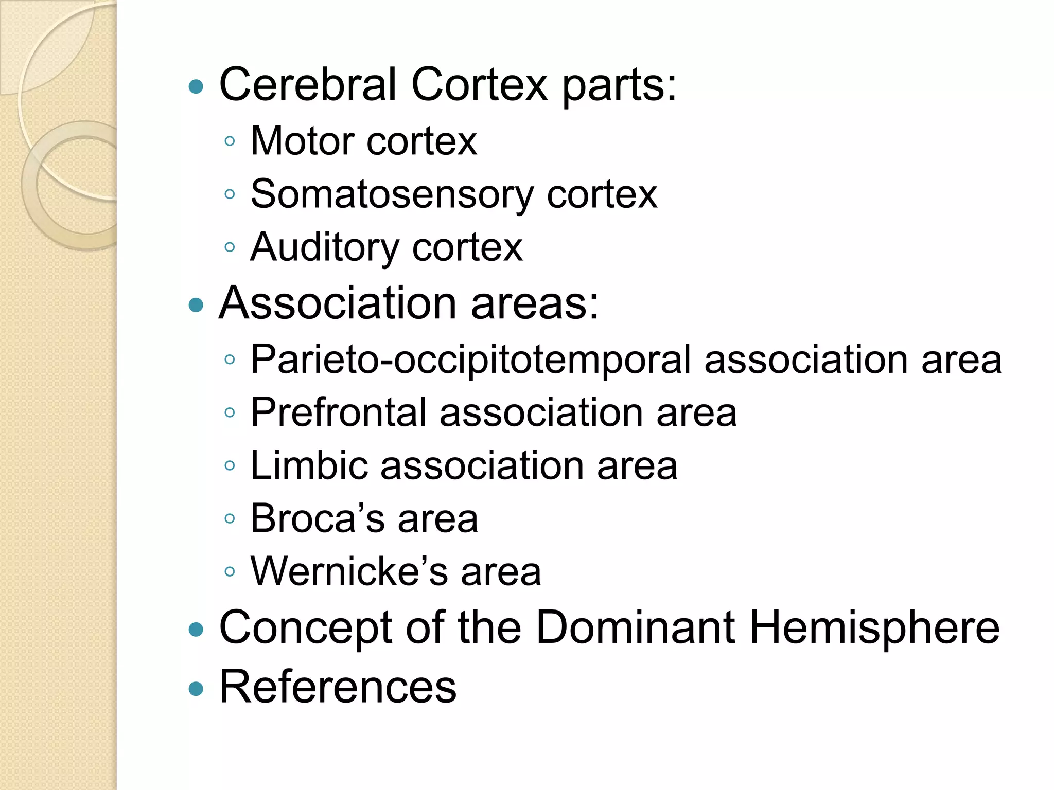 Limbic System and Cortex of the Brain | PPTX