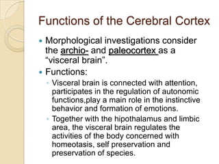 Limbic System and Cortex of the Brain | PPTX