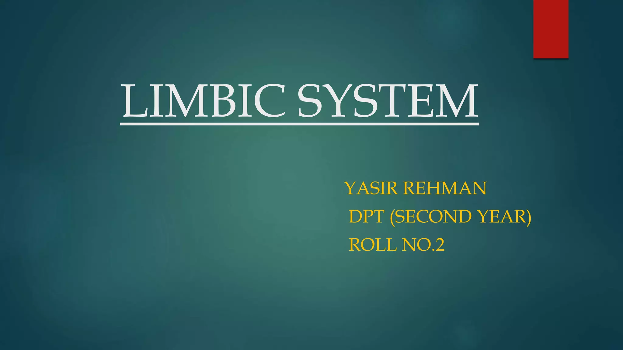 Limbic System Ppt Pptx