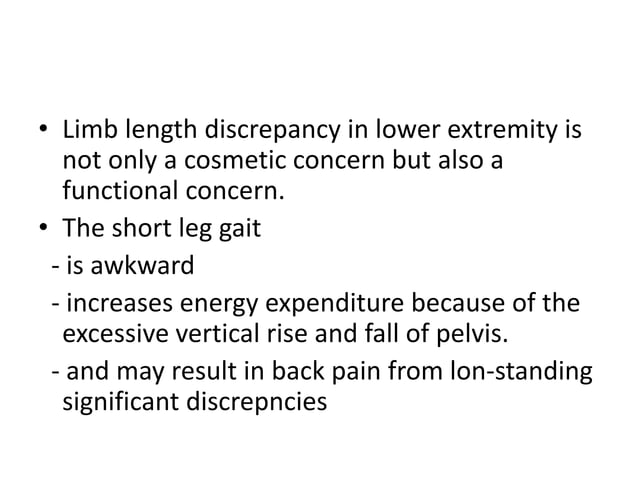 Limb length discrepancy | PPTX