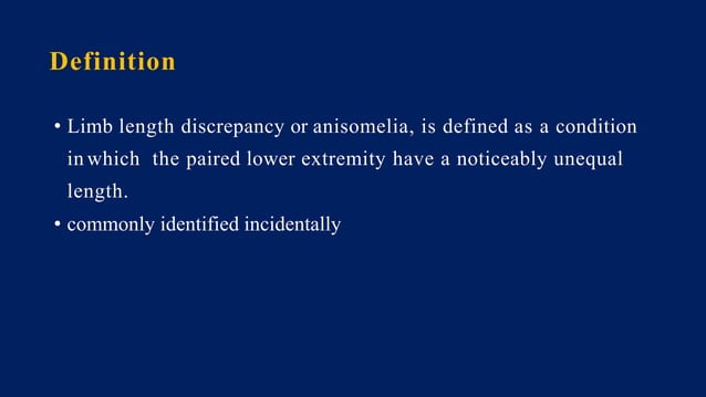 Limb length discrepancy | PPTX