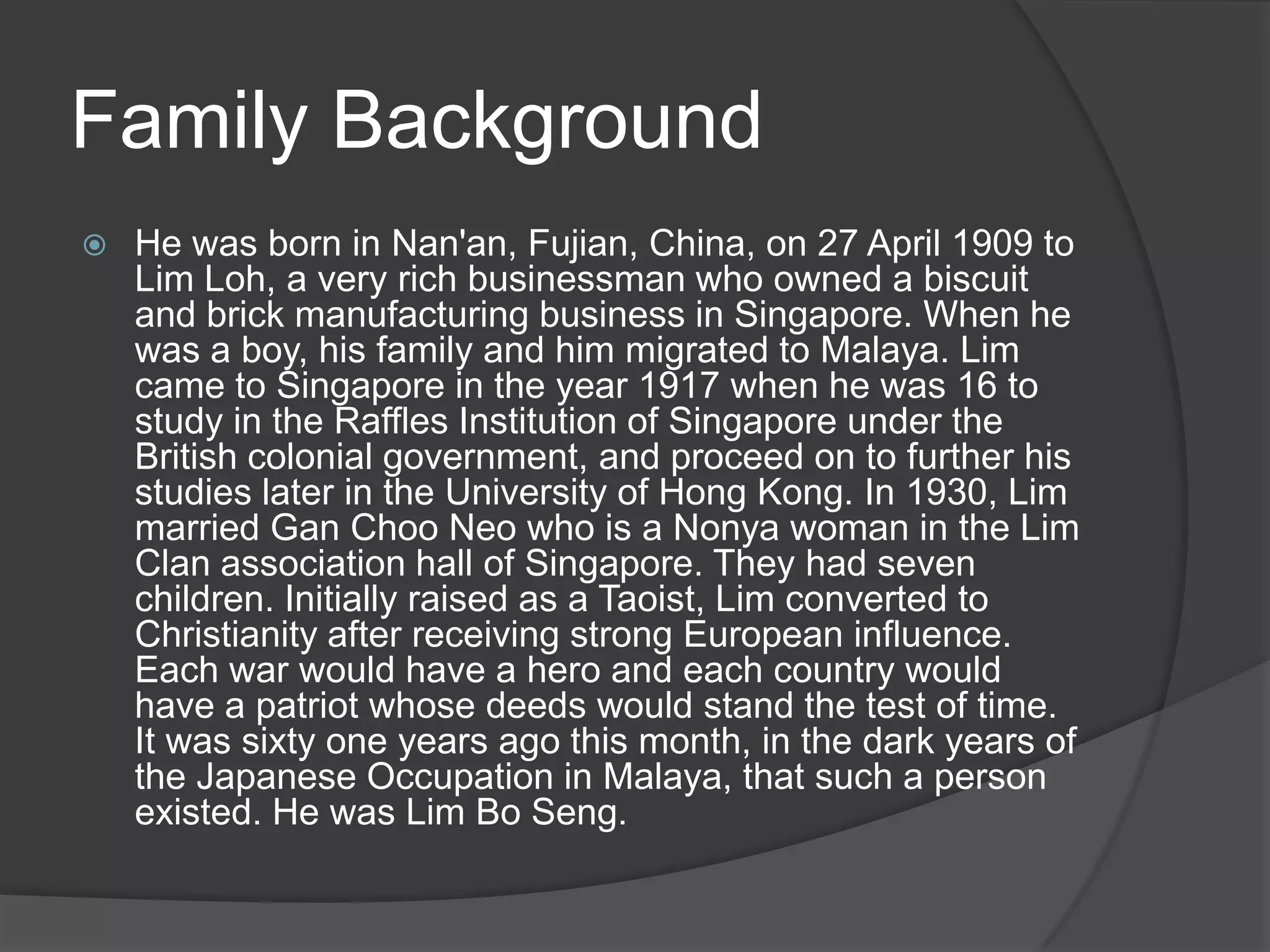 Lim bo seng | PPTX