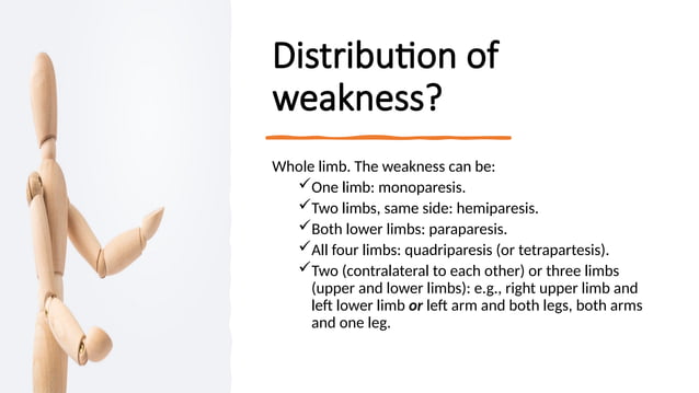 Limb Weakness (Part 1), with some clinical examples and imaging | PPT