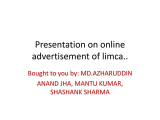 Limca online advertisement | PPTX