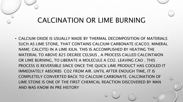 lime and its uses in engineering. | PPTX | Chemistry | Science