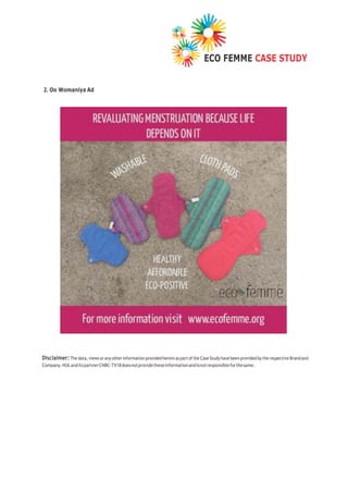 Lime 8-case-study-eco-femme | PDF | Reproductive Health | Diseases and Conditions