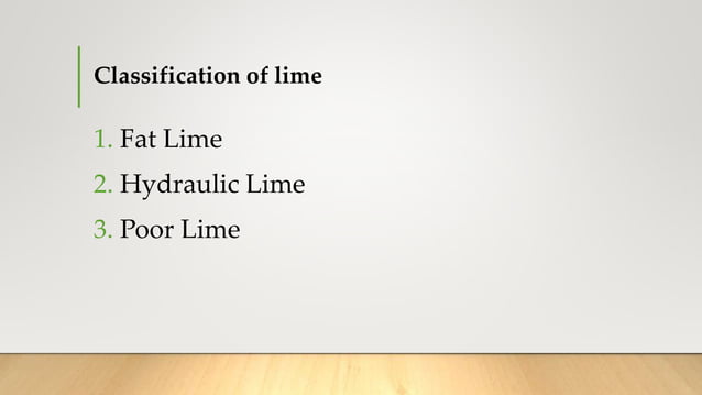 Lime classification | PPT