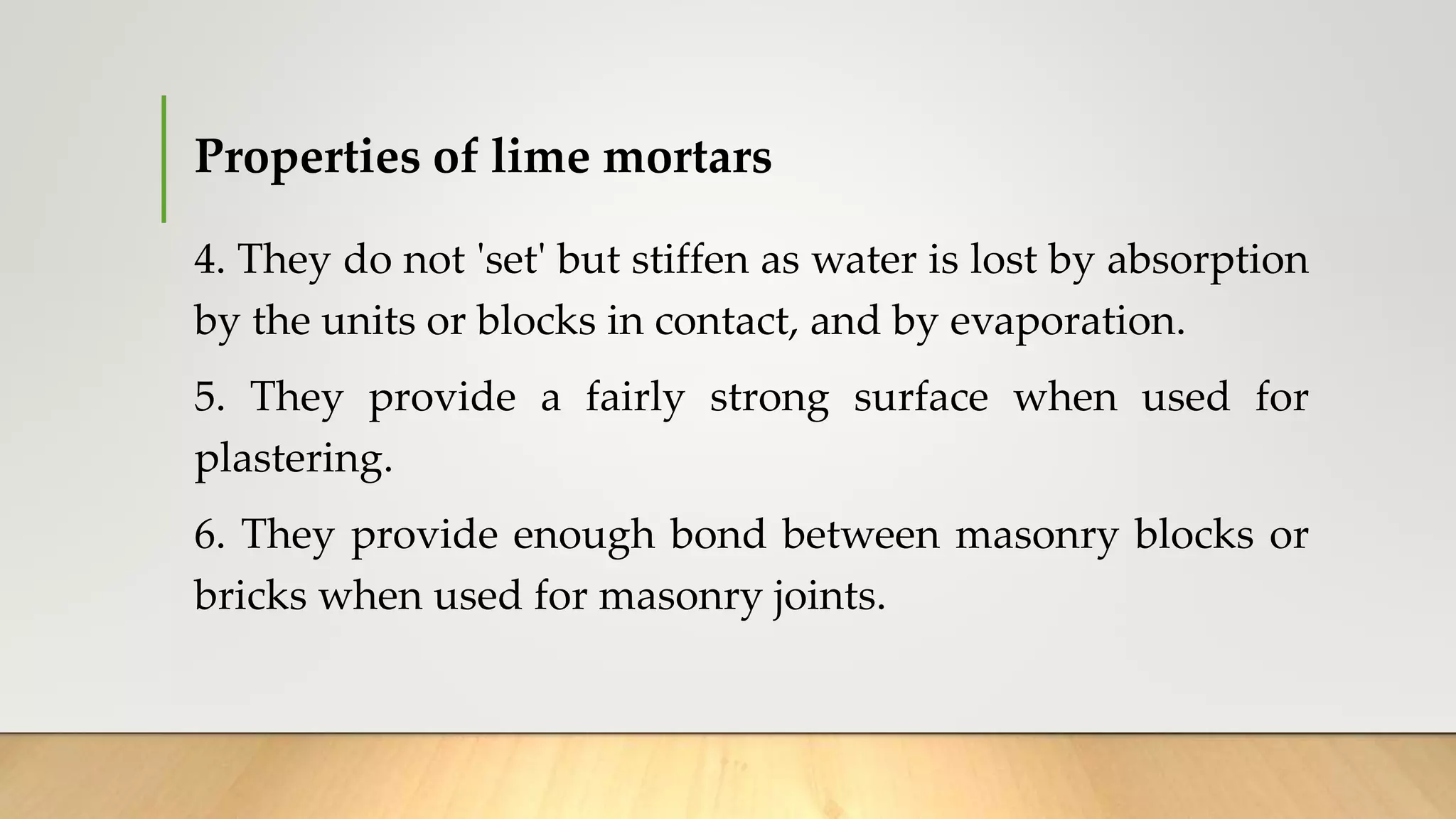 Lime lime mortar | PPTX