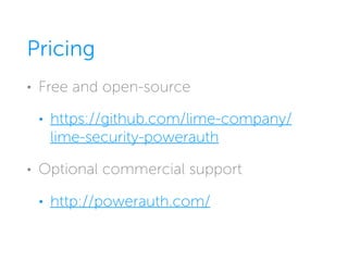 Lime - PowerAuth 2.0 and mobile QRToken introduction | PPT