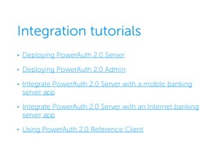 Lime - PowerAuth 2.0 and mobile QRToken introduction | PPT