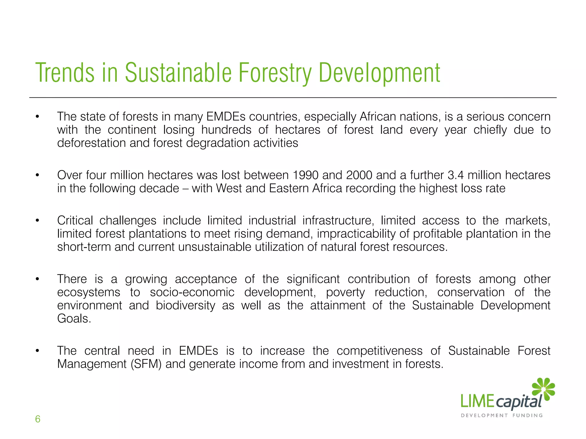 Lime Capital Investment Strategy for Nigerian Forestry | PPT