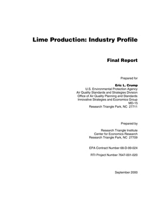Lime manufacturing ip | PDF
