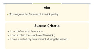Limerick-PPT presentation.pdf | Poetry | Books and Literature