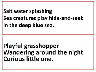 Limerick and haiku | PPTX