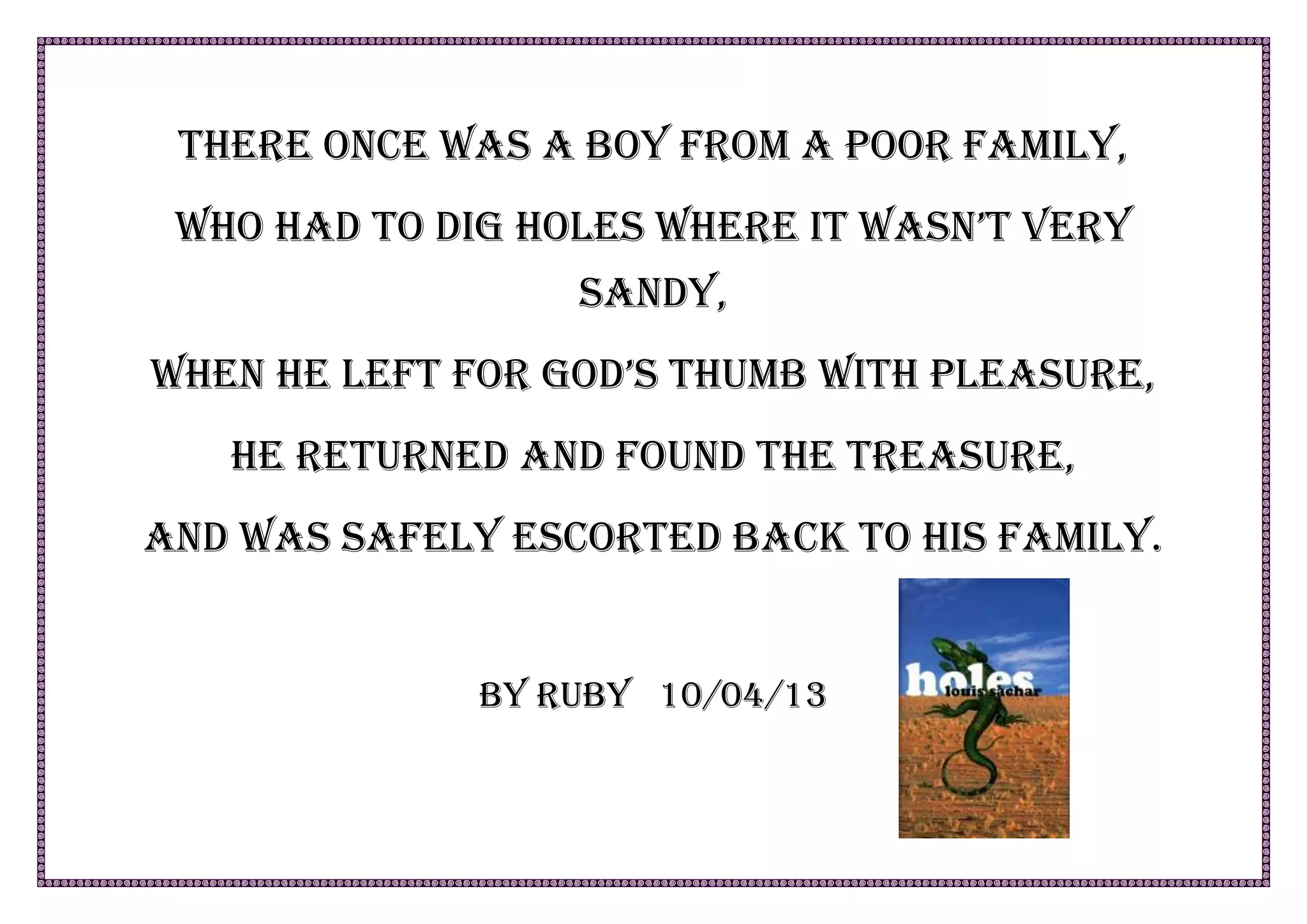 Limerick on holes | DOCX