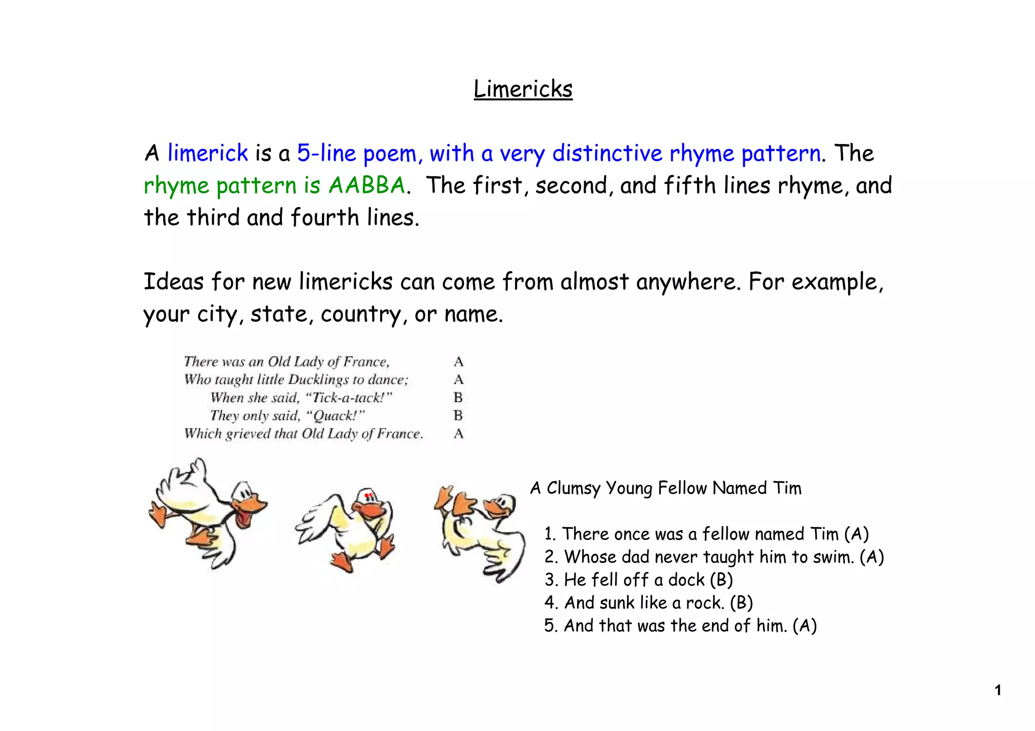 Limericks | PDF