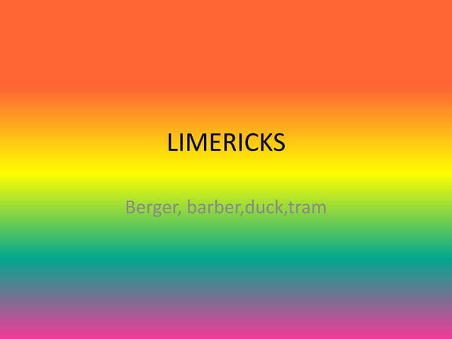 Limericks | PPT