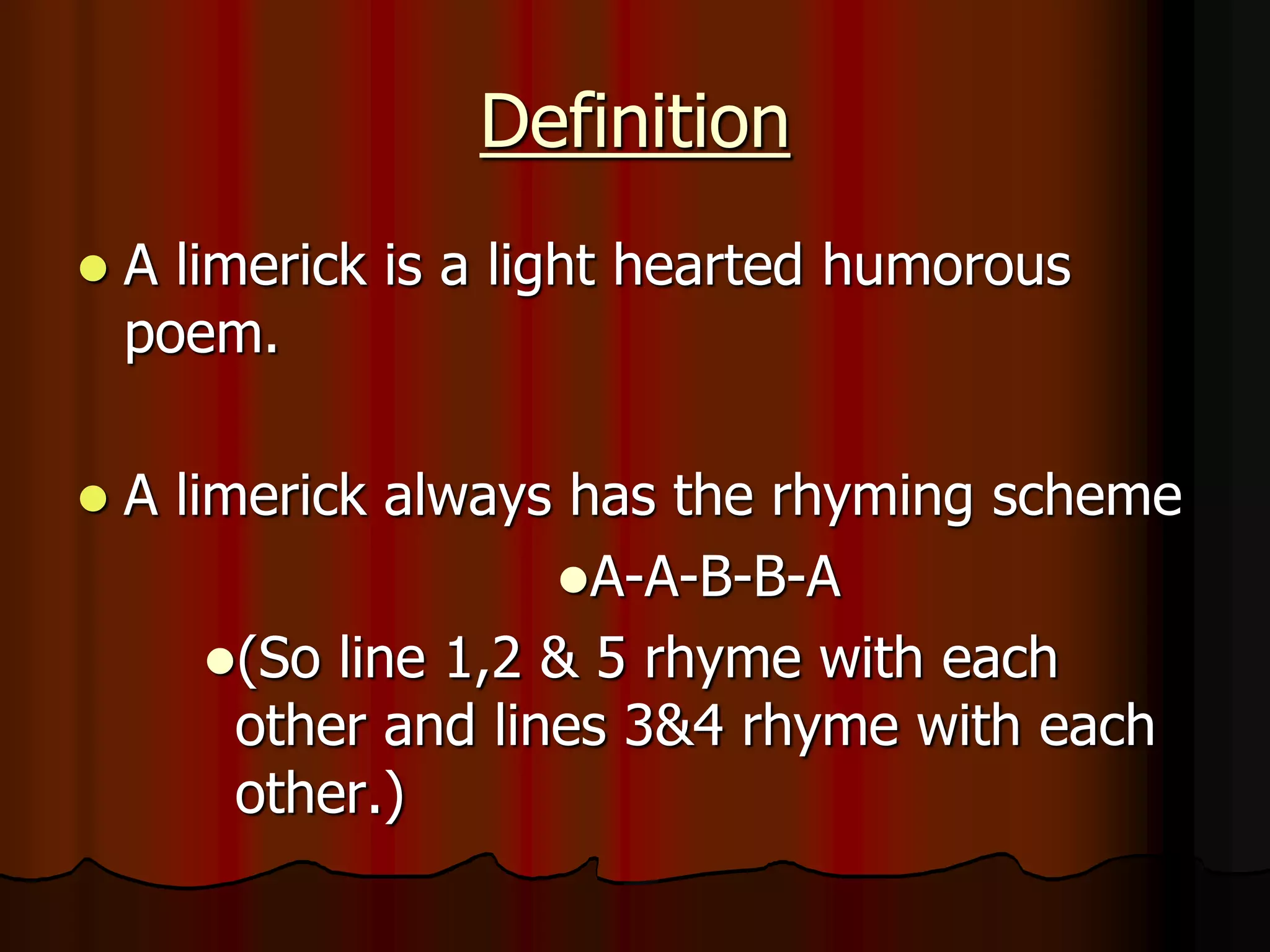 Limericks | PPT