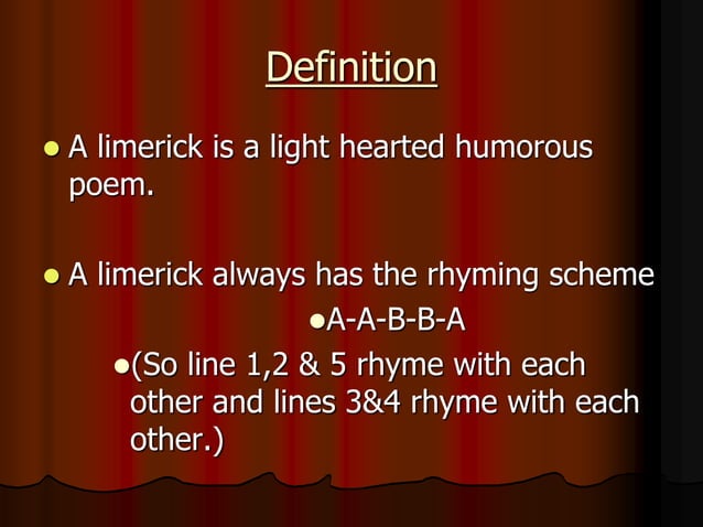 Limericks | PPT