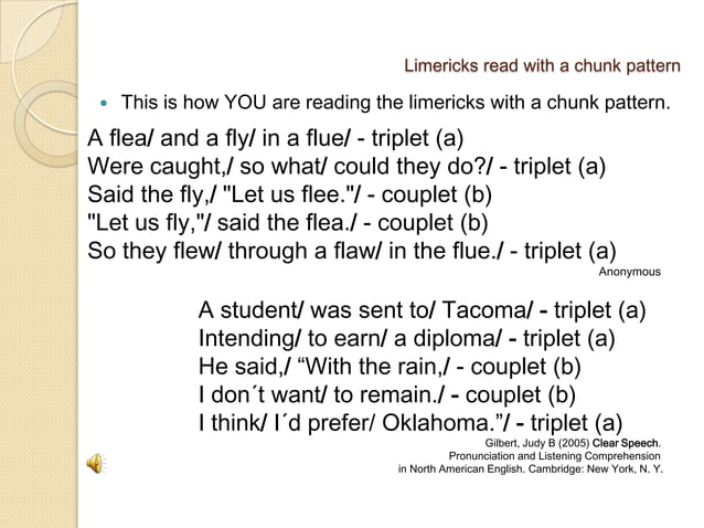 Limericks, chunk pattern | PPT