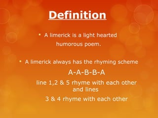 Limericks | PPT | Free Download