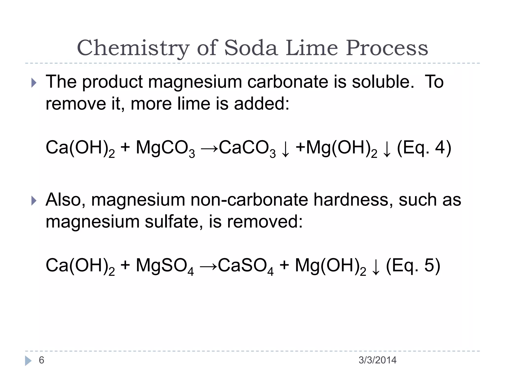 Lime Soda Process - Softening Of Water | PPTX