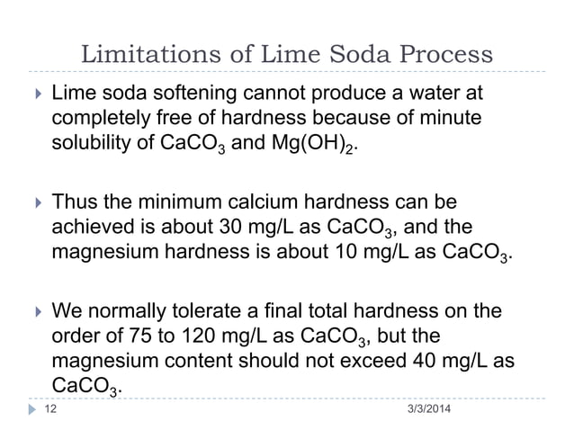 Lime Soda Process - Softening Of Water | PPTX